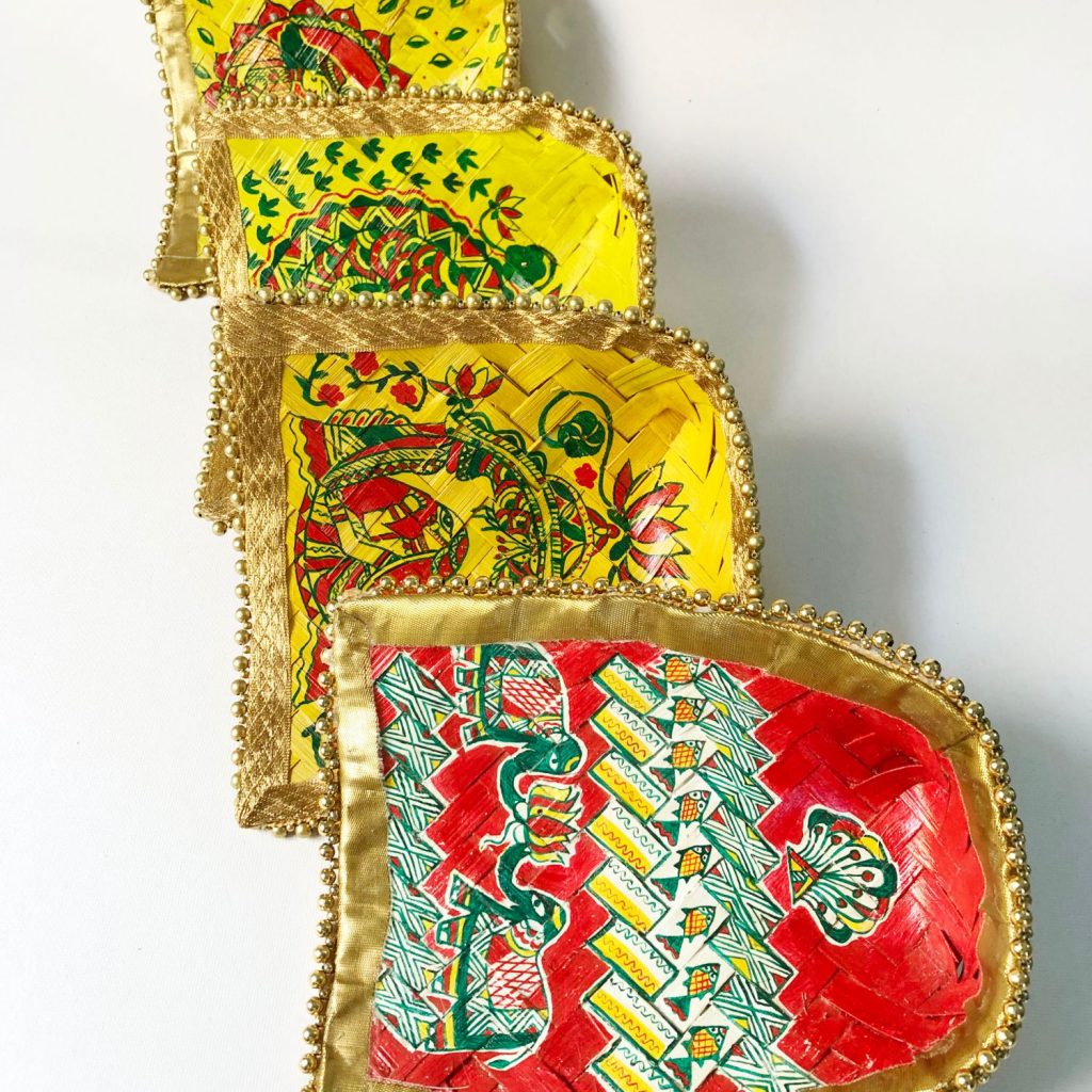 Handpainted Handmade Manjusha Art Bamboo Decorative Wedding Tokri ...